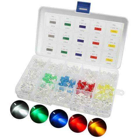 Buy Lampu Led Diode Pemancar 300x5 Mm Berwarnajelassusu 2pin Bulat