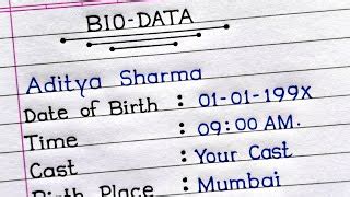 How To Write Marriage Biodata For Babes In English How To Make Biodata Biodata Format Prj