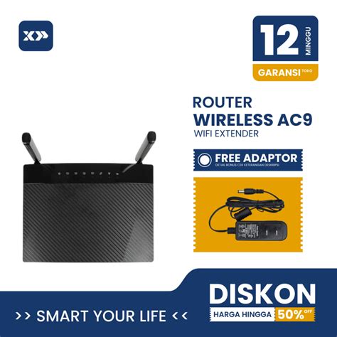 Jual Router Ac9 Ac1200 Dual Band 2 4ghz And 5ghz Wireless Router Wifi 2 Antena Shopee Indonesia