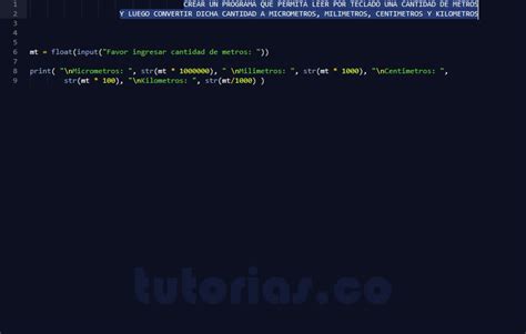 Operadores Python Conversion De Metros Tutorias Co