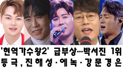 현역가수왕2 급부상박서진 1위 등극 진해성·에녹·강문경은 Top10에서 사라져 그 이유는 Youtube