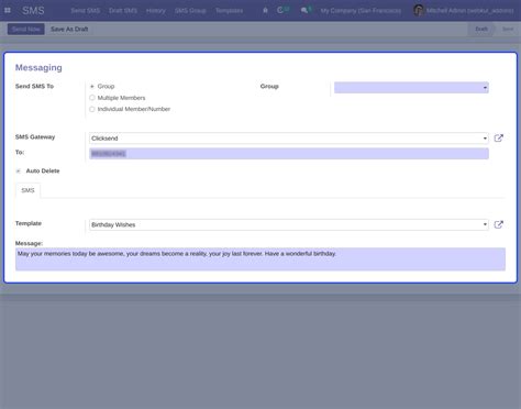 Odoo Clicksend Sms Gateway Webkul