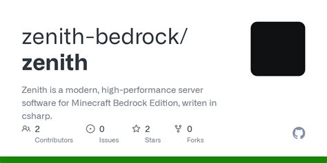 Github Zenith Bedrockzenith Zenith Is A Modern High Performance