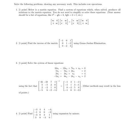 solved solve the following problems showing any necessary