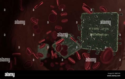 Microscopic 3d Rendering View Of Virus Shaped As Symbol Of Equal Symbol