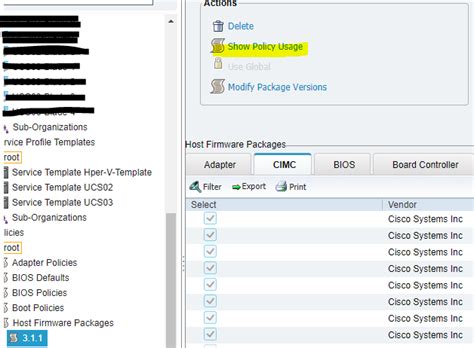 Remove Missing Host Firmware Package Cisco Community