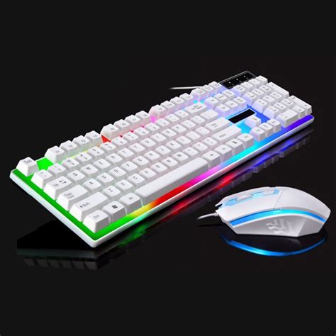Wired USB Lighting Mechanical Feel Computer Keyboard Mouse Sets For PS4 PS3 Xbox One And 360