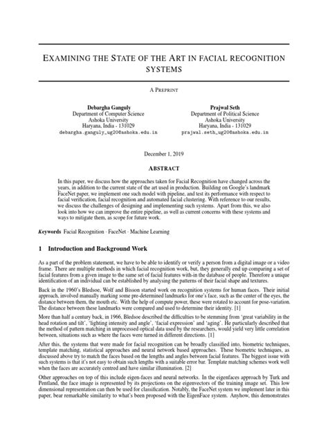 Face Recognition Cs 303 Pdf Cluster Analysis Principal Component