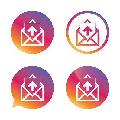 Mail Icon Envelope Symbol Outbox Message Sign Stock Vector Royalty Free FreeImages