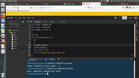 Pset1 Cs50 Ide Is Not Supporting Cs50 Librarycheck50update50 And