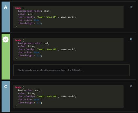 ¡pon a prueba tu css ¿cuál es la propiedad correcta para un fondo rojo