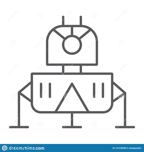 Lunar Module Thin Line Icon Science And Astronomy Space Module Sign Vector Graphics A Linear