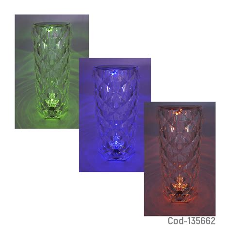 Kolm Lampara LED RGB Touch Modelo DIAMOND De Sobremesa Recargable