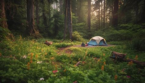 Premium Ai Image Hiking Through The Wilderness Enjoying Nature Beauty Generated By Ai