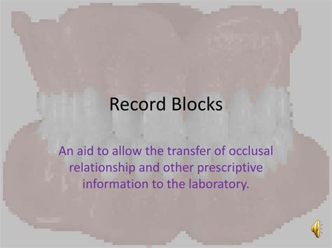 Ppt Record Blocks Powerpoint Presentation Free Download Id1982337