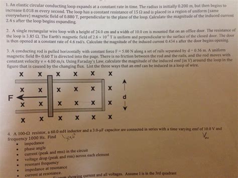 solved an elastic circular conducting loop expands at a