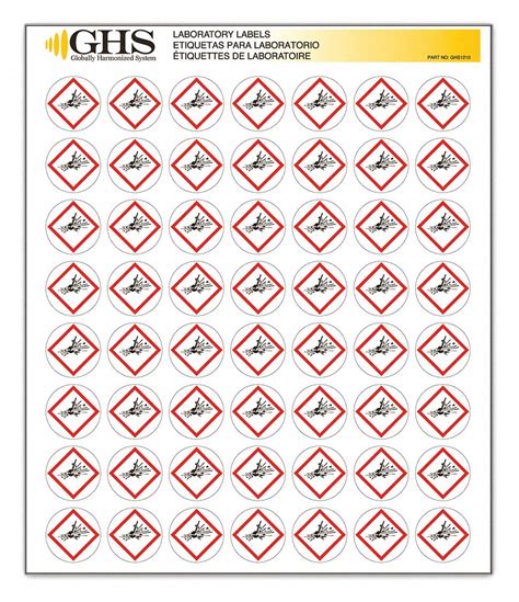 Ghs Safety English Exploding Bomb Label 10x340ghs1210 Grainger