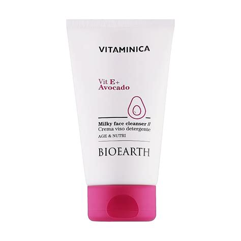 Очищающее молочко для лица Bioearth Vitaminica Vit E+ Avocado Milky ...