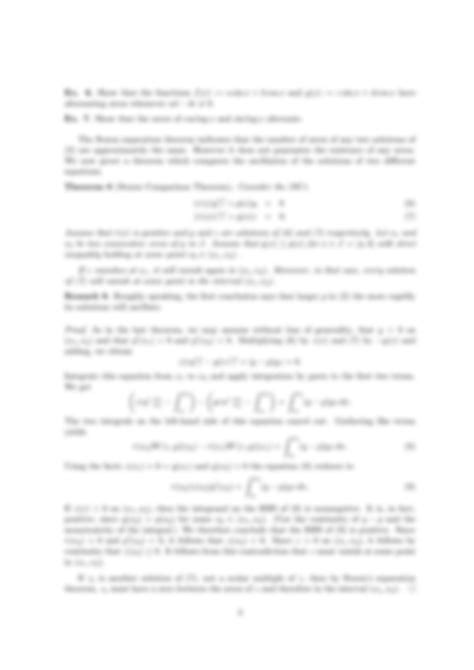 SOLUTION Sturm S Separation And Comparison Theorems Studypool