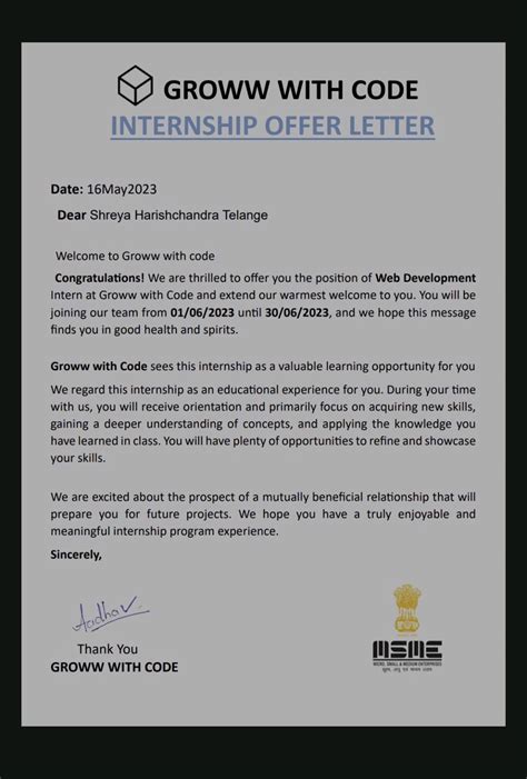 Shreya Telange On Linkedin Growwithcode Webdevelopment Intern