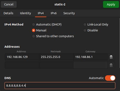 How To Set A Static Ip Address In Ubuntu