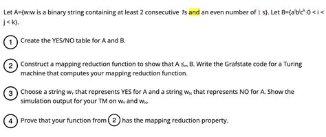 Solved Let A Ww Is A Binary String Containing At Least 2