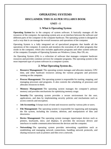 Os Sem Pdf Thread Computing Process Computing