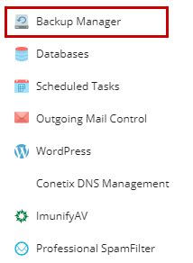 Plesk Obsidian Restoring From Backup Conetix