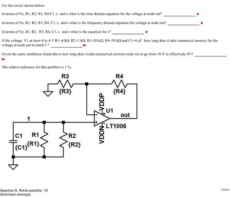 solved for the circuit shown below in terms of vo r1 r2