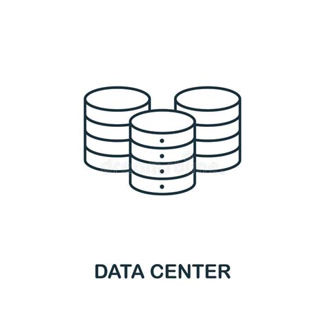 Data Center Icon Monochrome Style Design From Big Data Icon Collection Ui Pixel Perfect