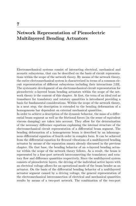 Pdf Network Representation Of Piezoelectric Multilayered Bending Actuators
