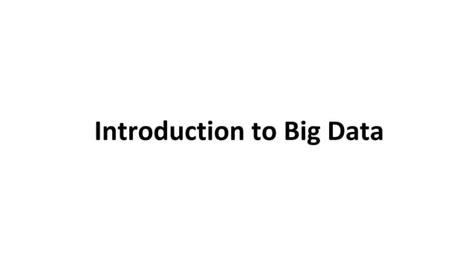 Intro To Big Data Hadoop Ppt