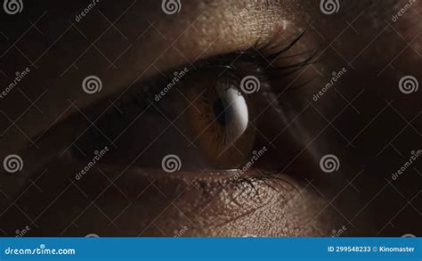 Human Eye Iris Opening Pupil Extreme Close Up Stock Image Image Of