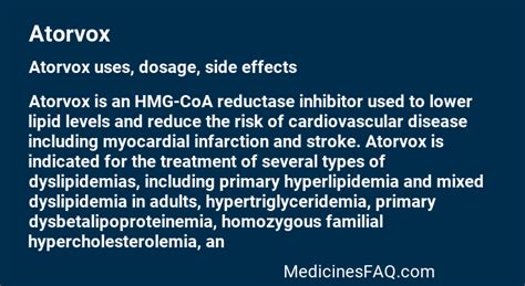 Atorvox Uses Dosage Side Effects Food Interaction And Faq