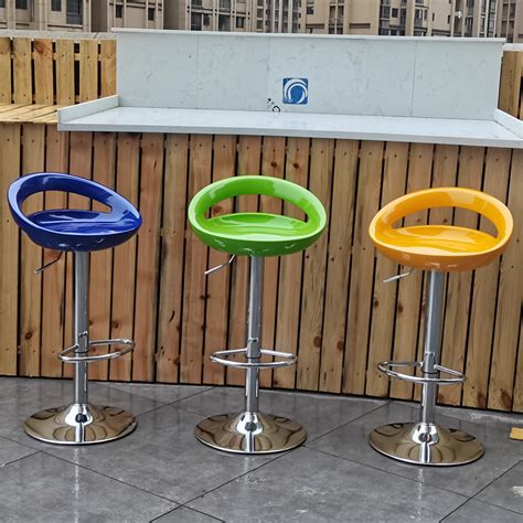 Kerusi Kaki Tinggi Sederhana Moden Bangku Tinggi Bar Kedai Telefon Bimbit Bangku Memusing