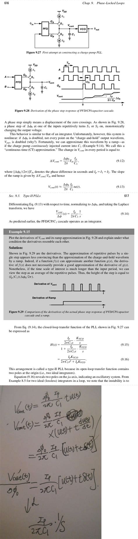 derivation of closed loop transfer function of the type ii pll r