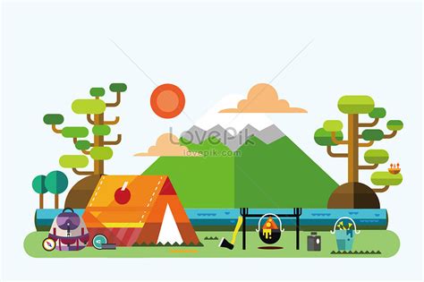 캠핑 일러스트 무료 다운로드 Lovepik