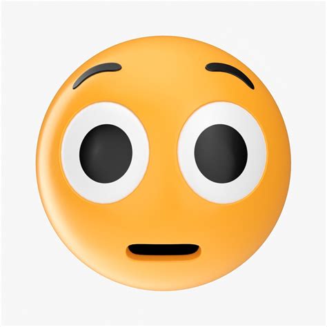 Emoji 031 Astonished With Big Eyes Model Turbosquid 1817650