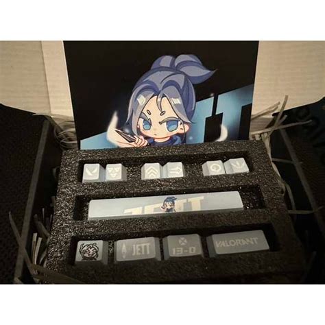 คีย์แคป Gmk Keycap Keycap Valorant Valente Fearless Contract Jett Jett Jett Keycap 11 Key Pbt