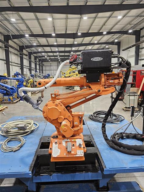 Used Abb Irb 1400 Industrial Welding Robot With Irc5 Controller And Fronius Robotic Welder For Sa