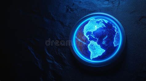 Glowing Blue Digital Earth Global Network Connections Technology