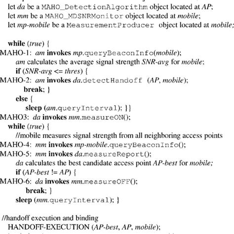 Mobile Controlled Handoff A Handoff Detection B Handoff Execution