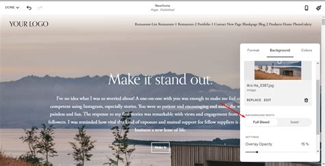 How To Overlapping Full Bleed Background Image Between Header And