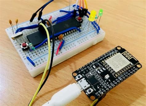خرید و قیمت ارتباط Esp8266 Nodemcu با میکروکنترلر Atmega16 برای ارسال