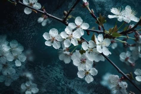 Premium Ai Image A Branch Of Cherry Blossoms With The Word Cherry On It