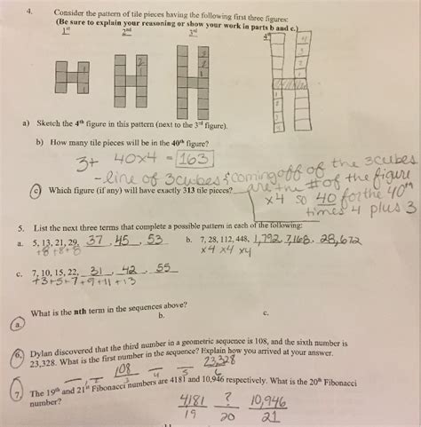 Solved Consider The Pattern Of Tile Pieces Having The Chegg