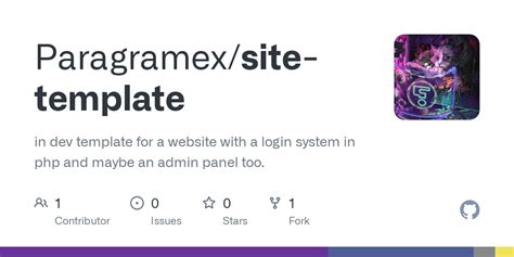 Github Paragramexsite Template In Dev Template For A Website With A Login System In Php And