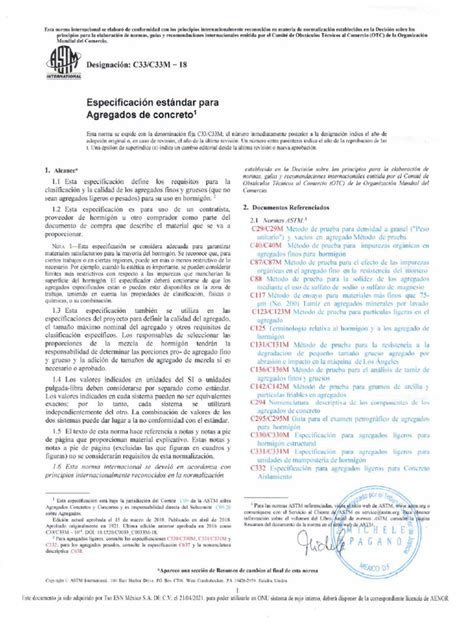 Astm C33 C33m 2018 Pdf