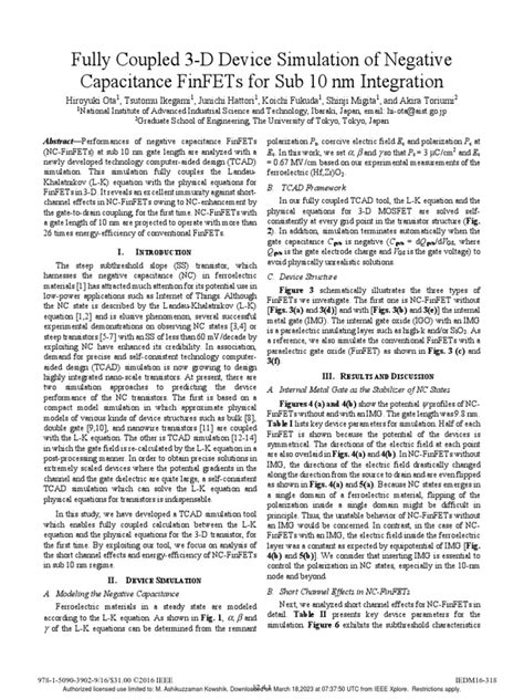 ref 26 fully coupled 3 d device simulation of negative capacitance