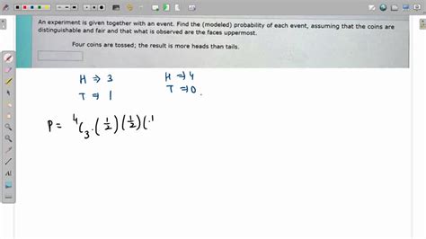 solved an experiment given together with an event find the modeled